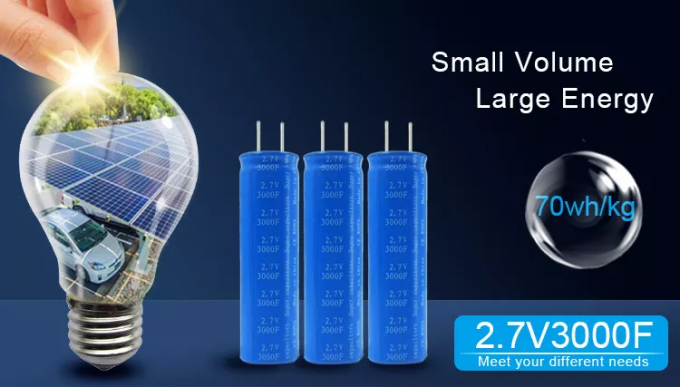 GH UPS 2.7V 3000F Supercapacitor Cell For Solar Energy Storage