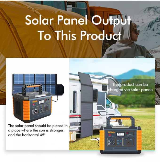 LiFePO4 MPPT Portable Solar Power Station , 3.7V Outdoor Mobile Power ...